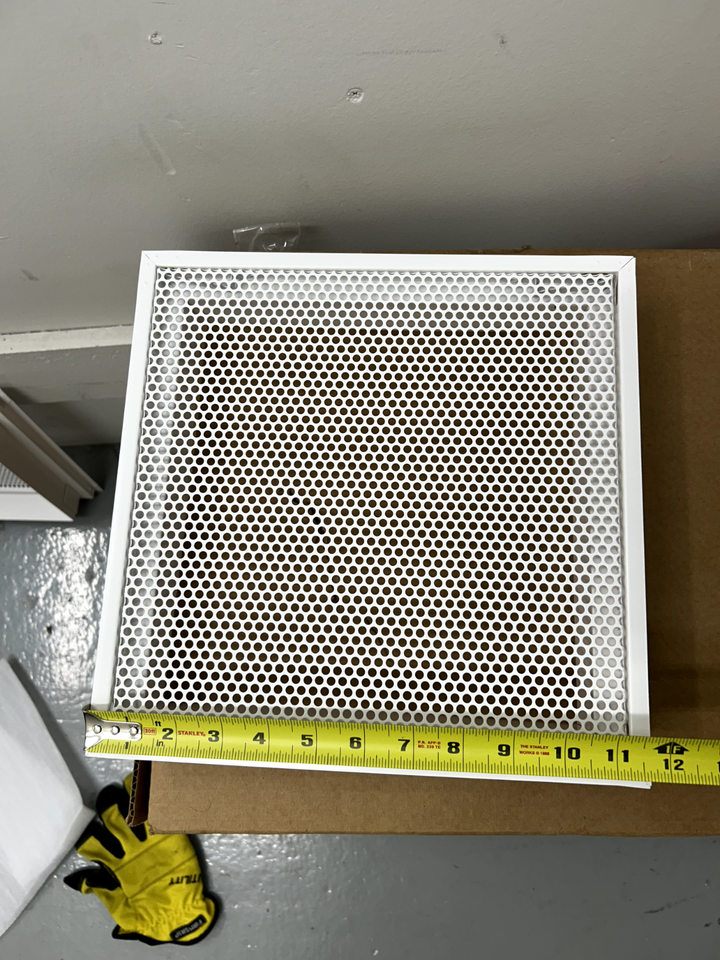 (2) Titus PAR 10,10,12x12 3,26,0 Perforated 8"Return Diffuser White ...