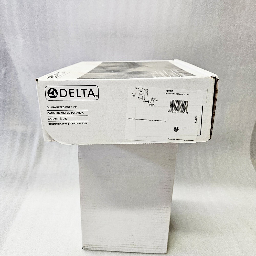 Delta T2732 Woodhurst Widespread Deck Mounted Roman Tub Filler - Chrome ...