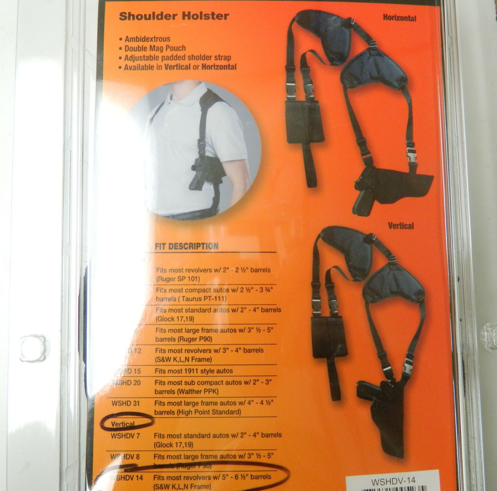 Bulldog Deluxe Shoulder Harness With Holster Vertical and Double Mag ...