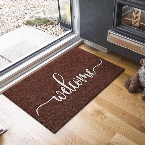 Outdoor Indoor Door Mat Non Slip Welcome Doormat Super Absorb 28x18Inch ...