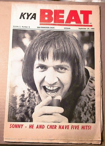 Vintage KYA Beat Vol 1 #9 Sept 25, 1965 Sonny & Cher Beatles Man From ...