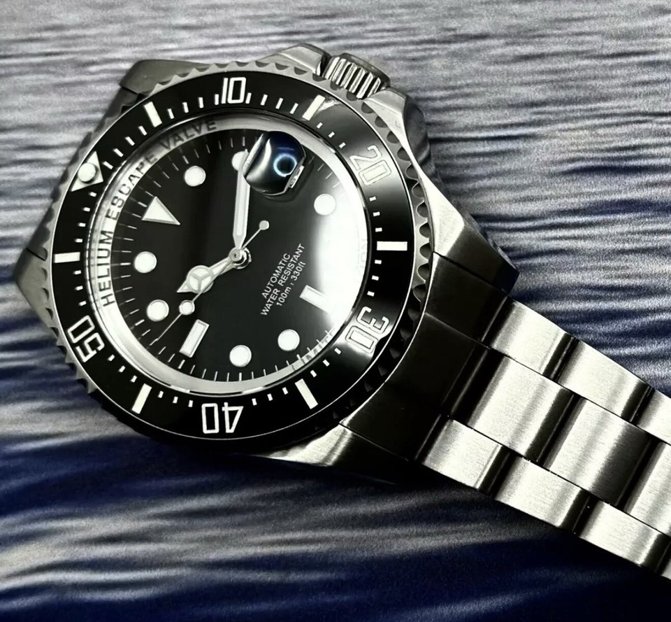 Custom 43mm “SD” Style Black Dive Mod Watch Limited Edition w/ NH35 ...