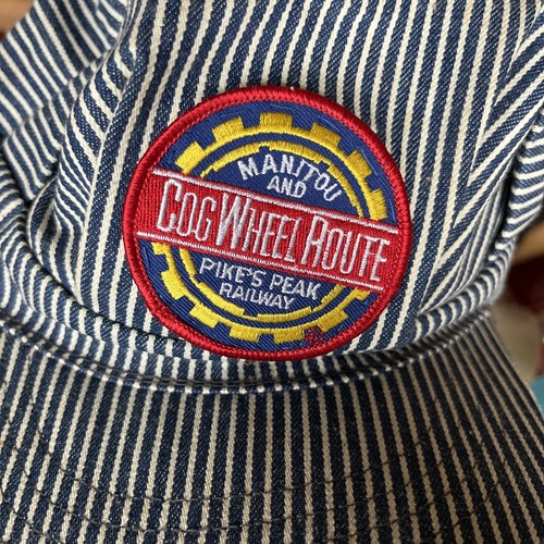 Engineer Hat Manitou and Pikes Peak Railway Cog Wheel Route Patch Snap ...