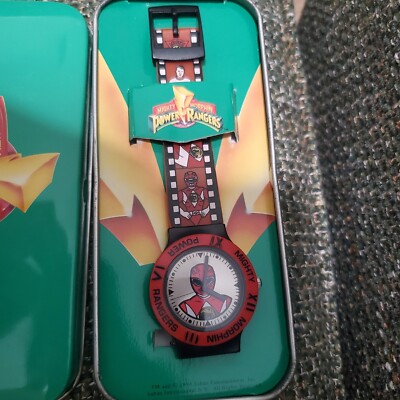 New Vintage Mighty Morphin Power Rangers Watch 1994 Red Ranger Jason W1 ...