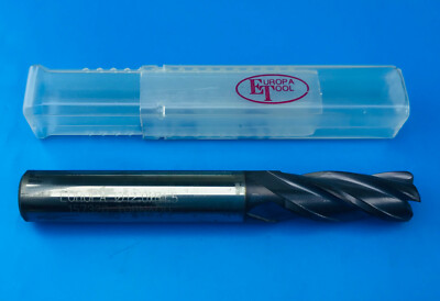 12mm x R1.5 Europa Carbide Pulsar 4 Flute Long End Mill with Plain ...