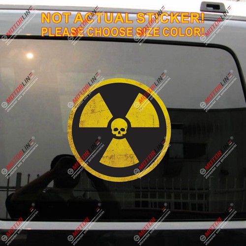 Nuclear Radiation Radioactive Decal Sticker Vinyl Reflective Glossy ...