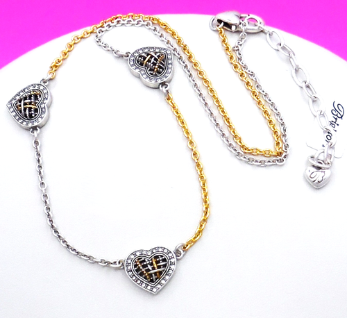 Brighton Neptune's Rings Woven Heart Station Necklace New $118 Jewelry ...