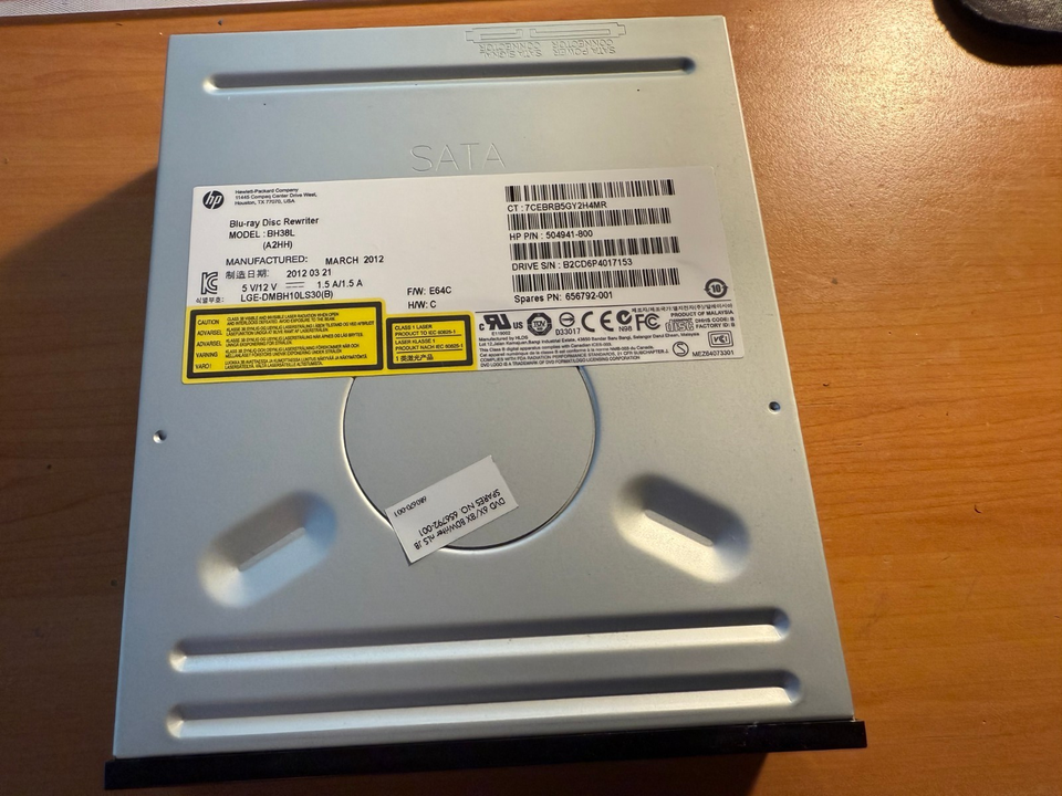 HP BH38L SATA Blu Ray BD 8X Player Reader DVD CD Burner Drive | eBay