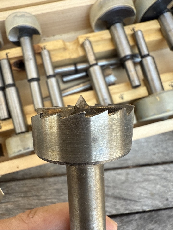 19 Piece Forstner Bit Set 1/4-inch to 2-1/8-inch Boxed Set | eBay