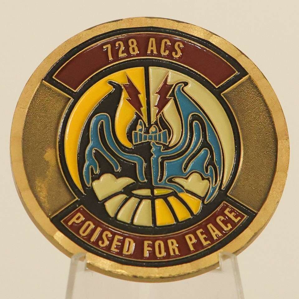 728 ACS "Poised for Peace" Demons Challenge Coin - Military Equipment ...