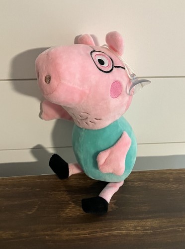 Peppa Pig Daddy Pig Stuffed Toy Doll Plush Window Suction Cup Toy 9” | eBay