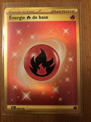 Carte Pokémon Énergie Feu Gold OBF FR 230/197 | eBay