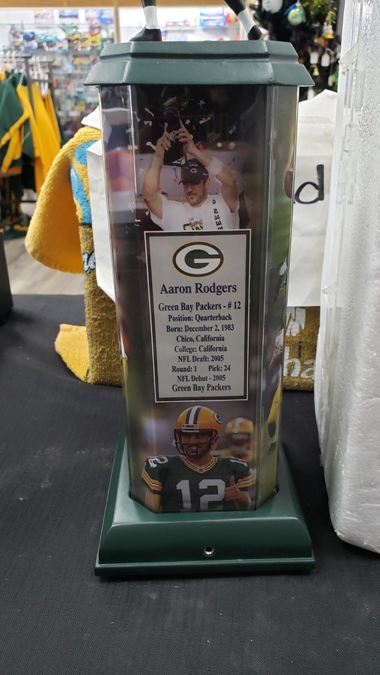 AARON RODGERS GREEN BAY PACKERS NFL LEGENDS ILLUMINATED SCULPTURE ...