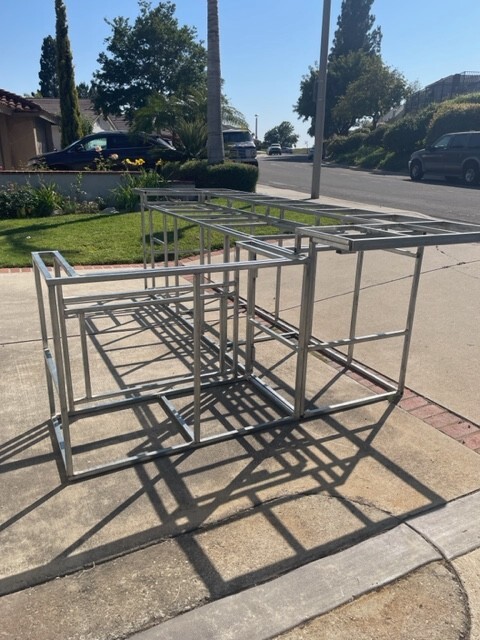 BBQ Island frame kit DIY 12' "L" with Raised Bar | eBay