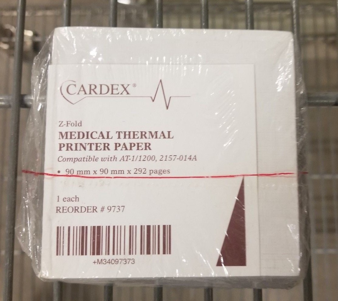Cardex Medical Thermal Printer Paper PN 9737 Compatable with AT-1/1200 ...