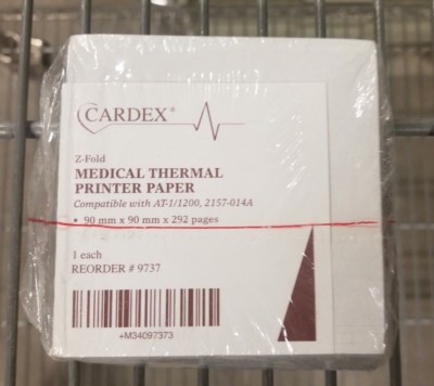 Cardex Medical Thermal Printer Paper PN 9737 Compatable with AT-1/1200 ...