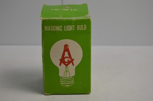 Vintage Freemason Masonic Light Bulb Compass G WORKING Original Box | eBay
