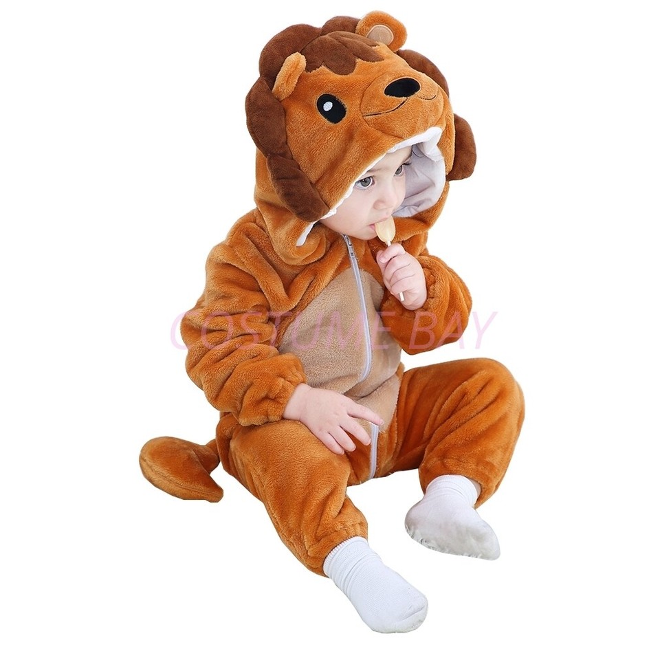 Kids Toddler Animal Kigurumi Baby Monkey Dinosaur Onesie Jumpsuit ...