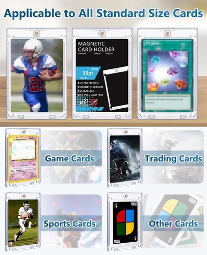30-100P Magnetic Trading Sports Card Holders 35pt One-Touch Hard UV ...