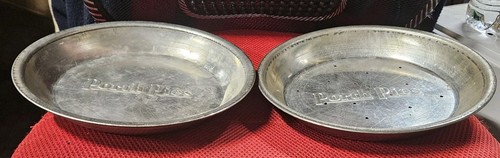 2 Vintage Porth Pies Tinned Steel Pie Plates Tart Pans 9" (1) Perfed (1 ...