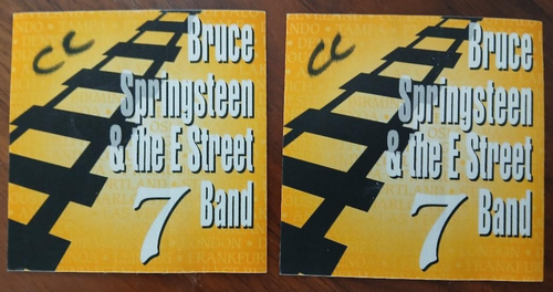 2 Bruce Springsteen & E Street Band Backstage Satin Passes #7 Unused ...