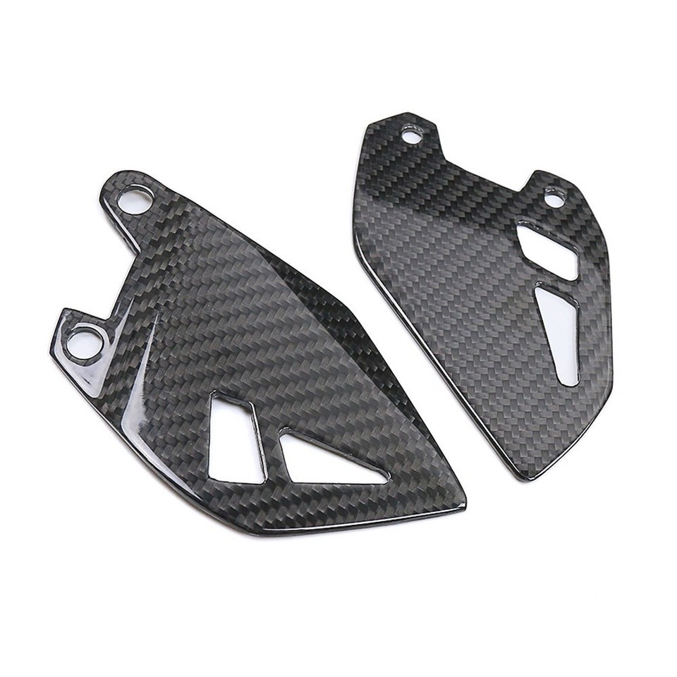 100% Real Carbon Fiber For Z H2 ZH2 2020-2024 Foot Peg Heel Plate Guard ...