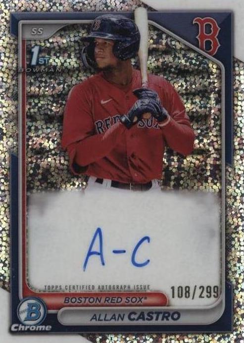 2024 Bowman - Chrome Prospect Autographs Allan Castro #CPA-ACA Speckle ...