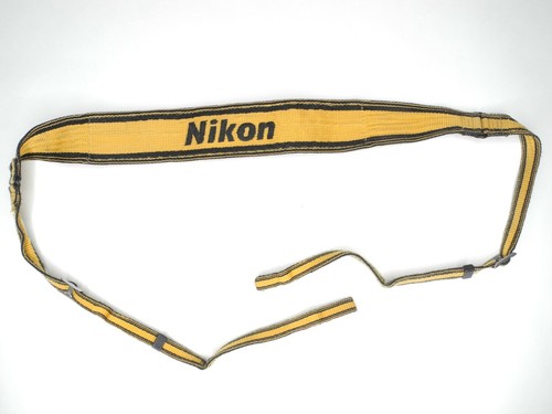 Nikon AN-6Y Yellow / Black Vintage Camera Neck Strap w/ Metal Buckles ...
