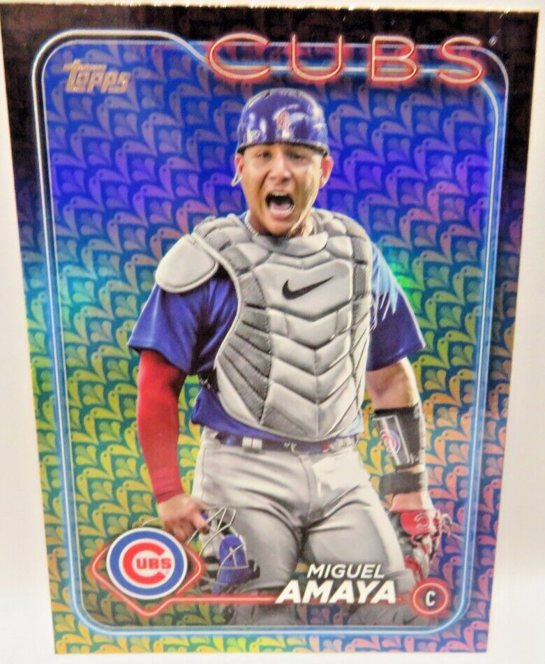 Miguel Amaya Topps MLB 2024 Series 1 Holiday Parallel Baseball Card ...