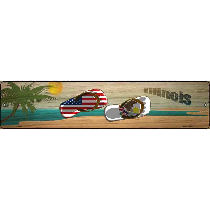 Illinois Flag and US Flag Novelty Small Metal Street Sign K-1486 | eBay