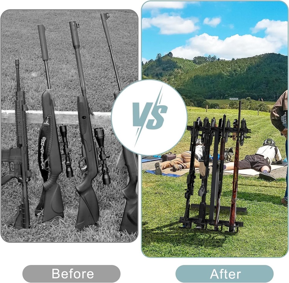 Portable Folding Gun Rack Rifle Rack Metal Shotgun Carbine for Shooting ...