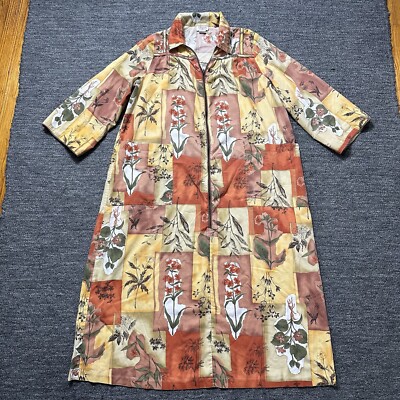 Vintage Intimate Appeal Robe Women Large House Dress Patchwork Floral ...