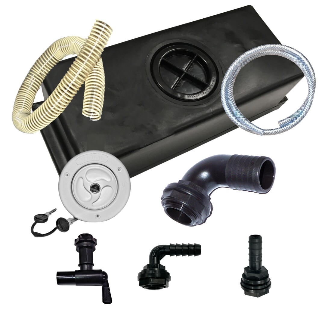 27 Litre Plastic Fresh Water Tank Kit | Grelly UK