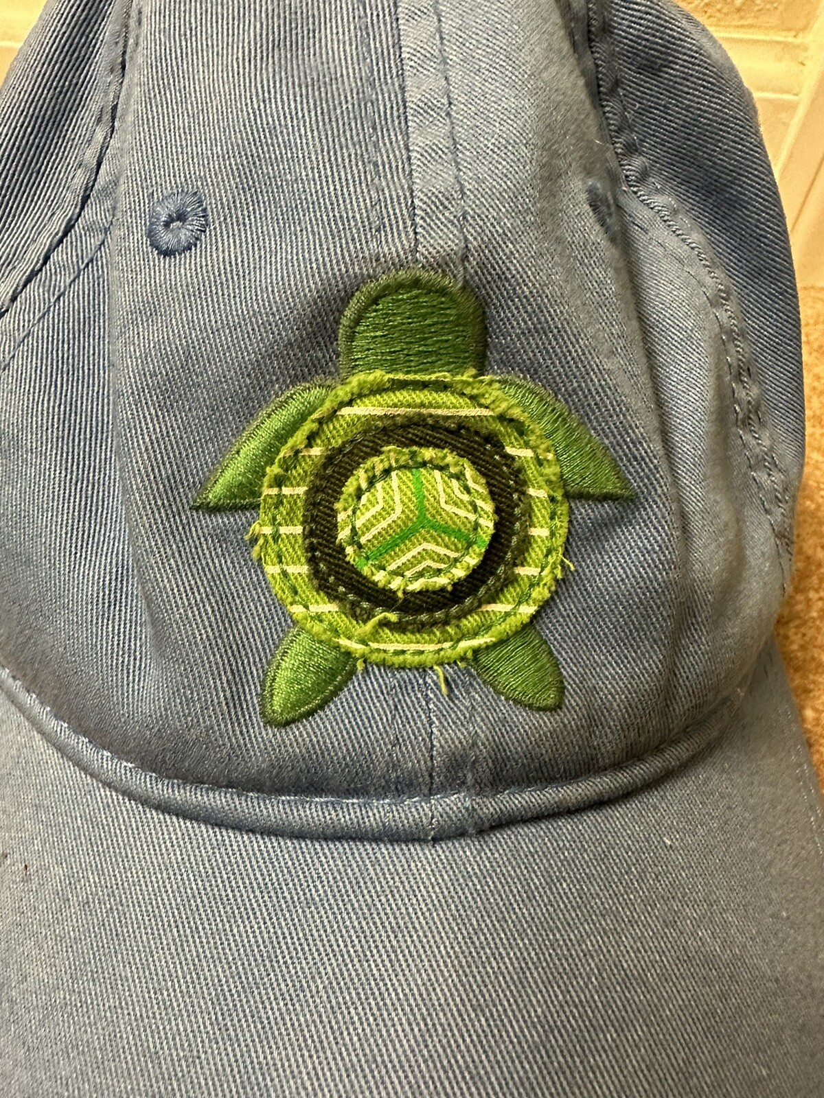 Sea Turtle Silhouette Embroidered Baseball Cap Hat Ad… - Gem