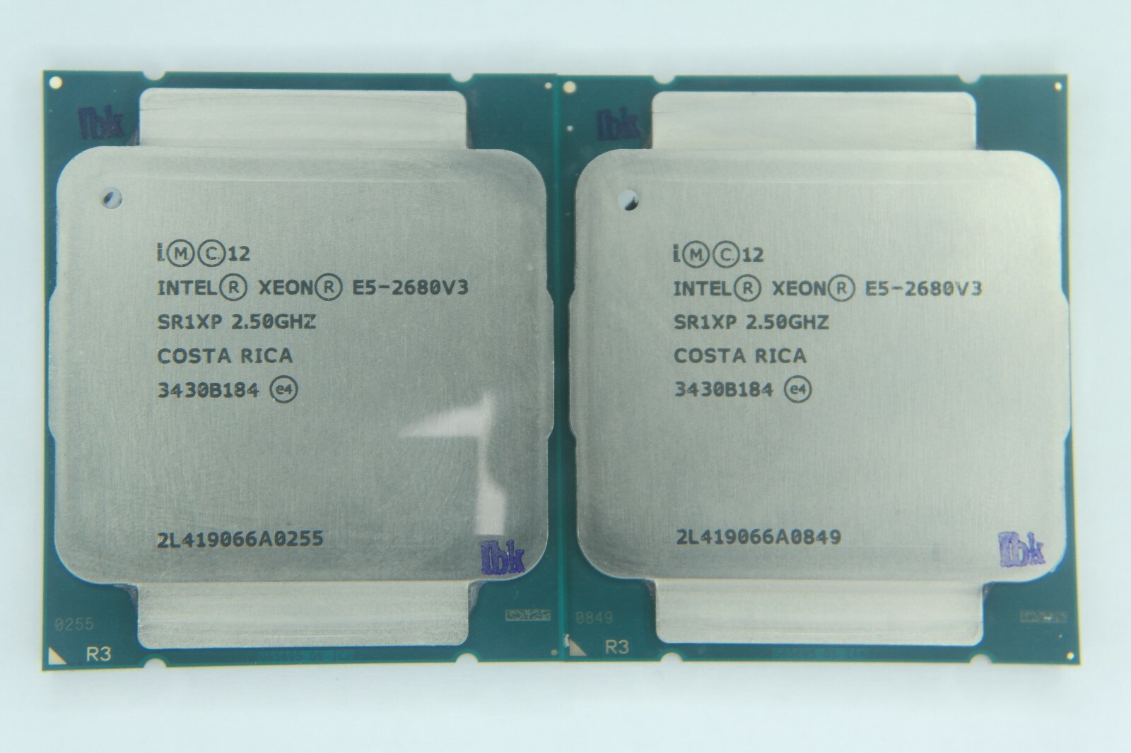 Matched Pair of Intel Xeon E5-2680V3 12-Core 2.5GHz SR1XP Processor w ...