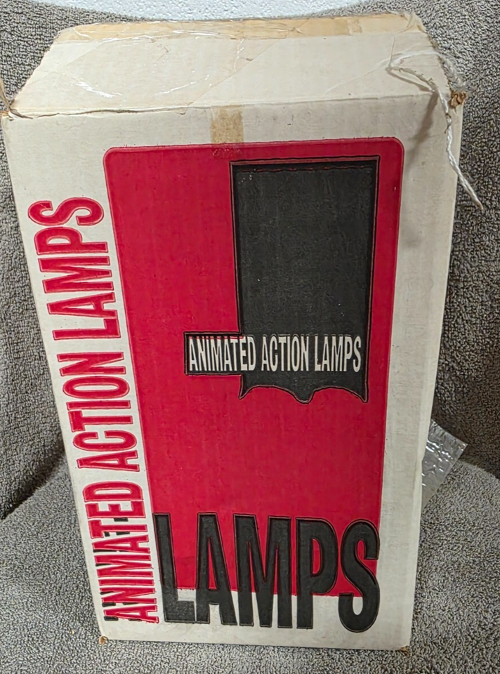 Vintage Animated Action Lamp OVAL Motion Steam Engine Lamp w Original ...