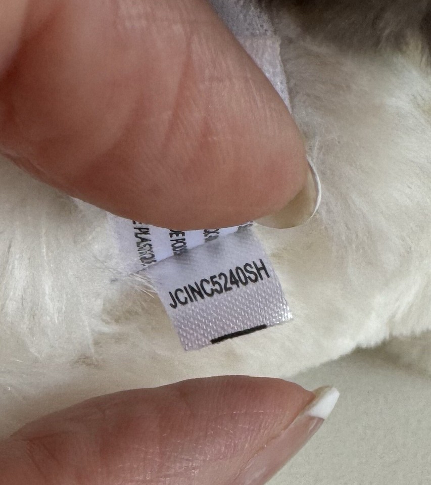 Jellycat Dashing Dog Plush Stuffed Toy Ivory Gray Spots 12" Laying Soft ...