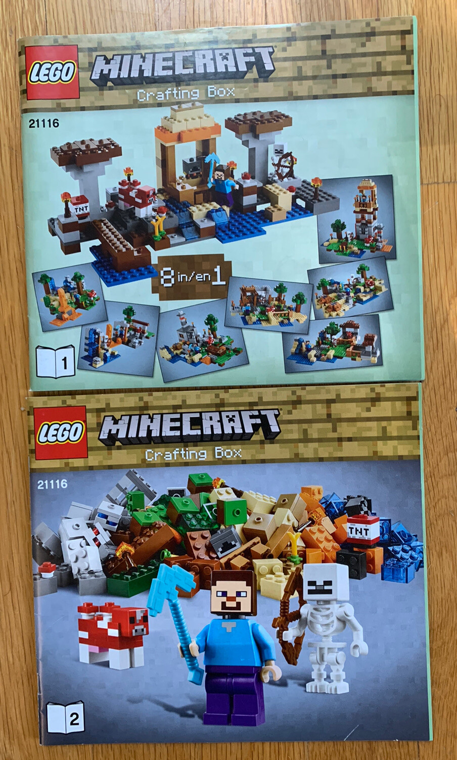 Lego Minecraft 21116 Crafting Box Instruction Manuals #1 & 2! Books ...