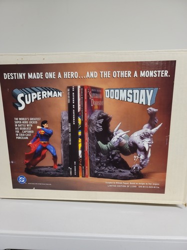 DC Comics Superman vs Doomsday Bookends #1061/2030 | eBay
