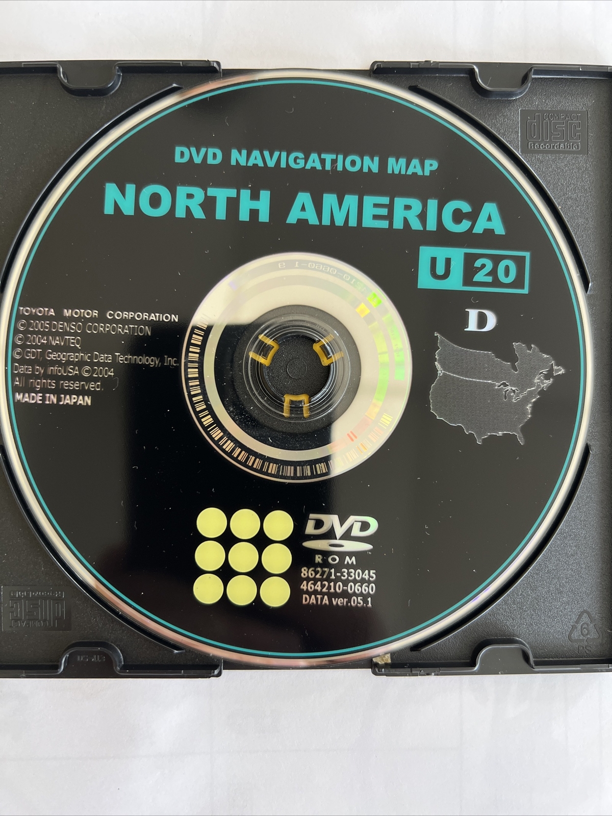 GENUINE TOYOTA/LEXUS NAVIGATION 5.1 DVD US & CANADA U20 86271-33045 ...