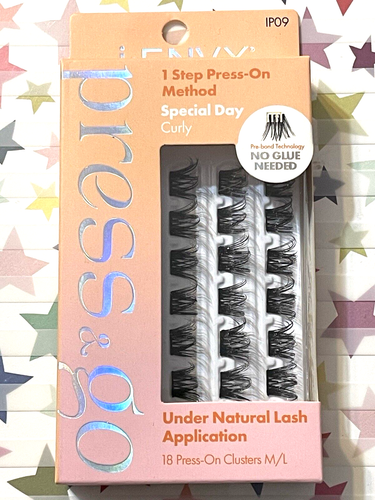 iEnvy Press & Go 18 Cluster Lashes M/L IP09 Special Day Curly No Glue Needed NIB | eBay