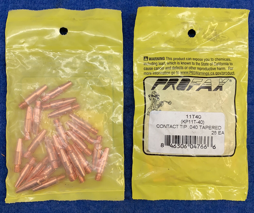 (25) PROFAX 11T40 (KP11T-40) .040 Contact Tips Tapered New | eBay