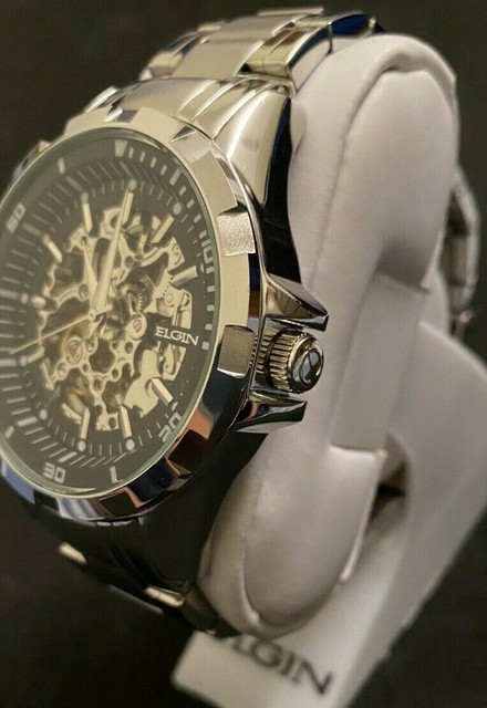 Running Elgin FG8030 138 Ty2807 Self-wind Skeleton Wrist Watch for sale ...