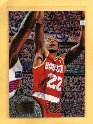 CLYDE DREXLER - 1995-96 Fleer Metal - #38 - Rockets - Comb. Shipping #2 ...