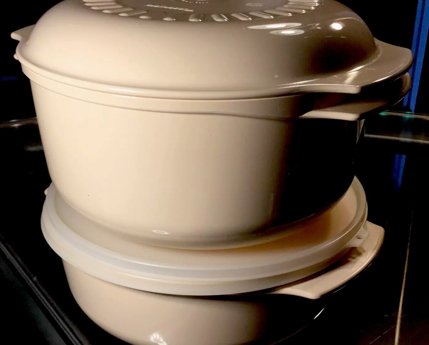 5 PC NEW USA VINTAGE Tupperware (Tupperwave) Stack Cooker for Microwave ...