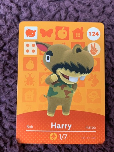 124 Harry, Animal Crossing Amiibo Card, US, Never Scanned | eBay