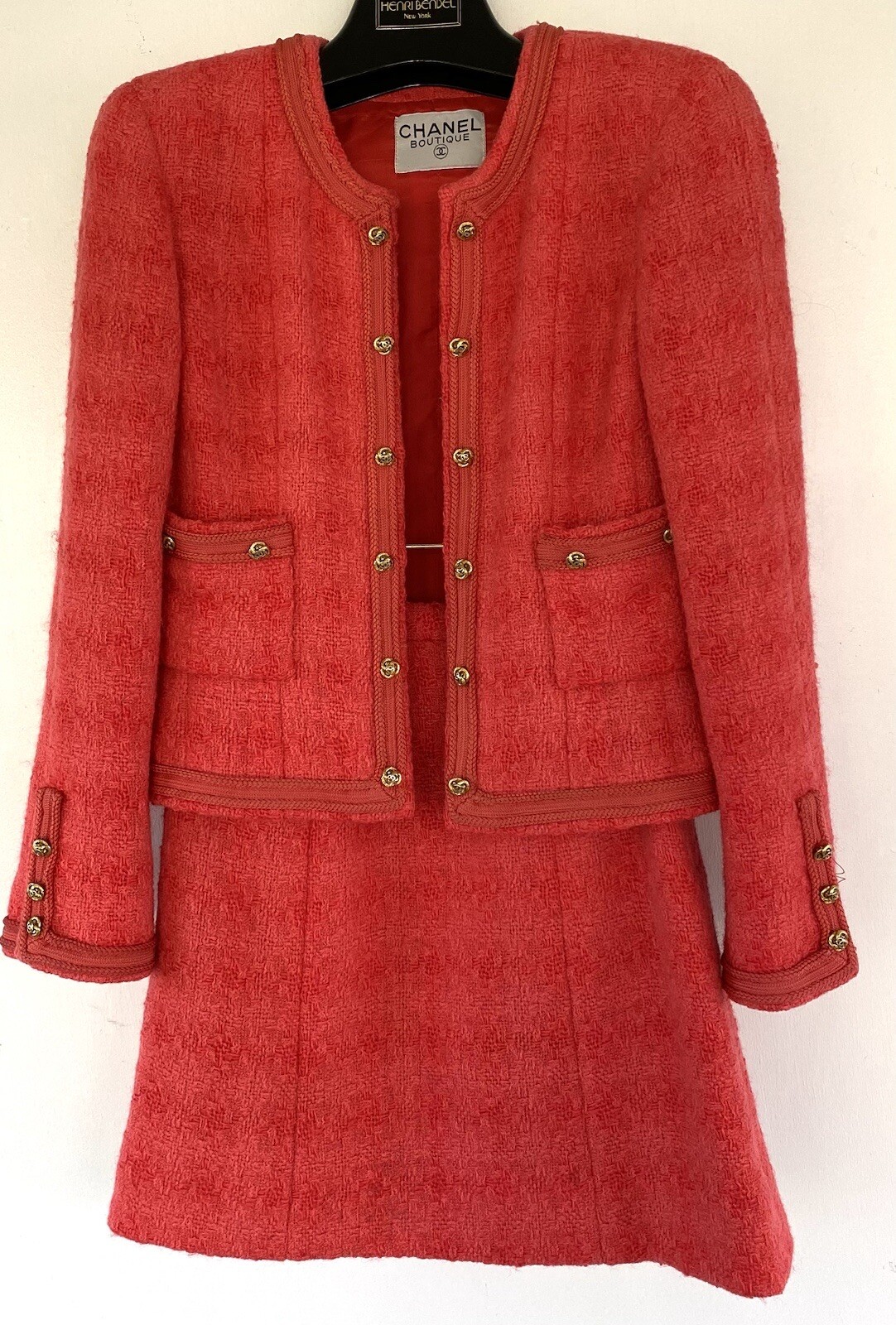 Chanel Vintage 1983 Runway Boucle Tweed Wool Suit Cha… - Gem