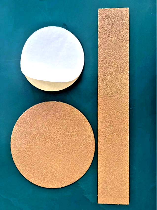 50pc 8" PSA STICK ON SANDPAPER DISC 36 GRIT A/O Brown/Goldlins USA Made ...