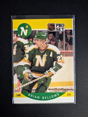 1990-91 Pro Set BRIAN BELLOWS Minnesota North Stars Hockey Back Photo ...