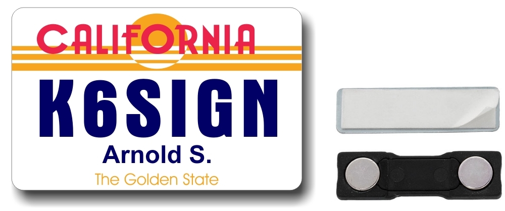 Ham Radio ID Badges - California License Plate - Amateur Radio | eBay